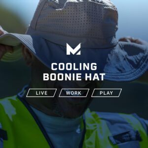 MISSION Cooling Boonie Hat, Khaki - Unisex Wide-Brim Hat for Men & Women - Lightweight & Durable - Cools Up to 2 Hours - UPF 50 Sun Protection - Machine Washable