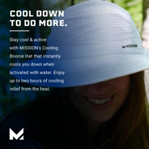 MISSION Cooling Boonie Hat, Khaki - Unisex Wide-Brim Hat for Men & Women - Lightweight & Durable - Cools Up to 2 Hours - UPF 50 Sun Protection - Machine Washable