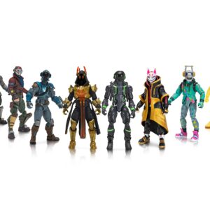 Fortnite The Chapter 1 Collection - Ten 4” Action Figures, Featuring Recruit (Jonesy), Black Knight, Rust Lord, The Visitor, Drift, DJ Yonder, Ice King (Gold), Peely, Rox, Eternal Voyager