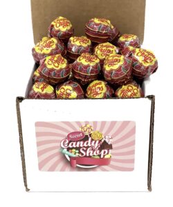 secret candy shop chupa chups lollipops 40 lollies in a box (cherry)