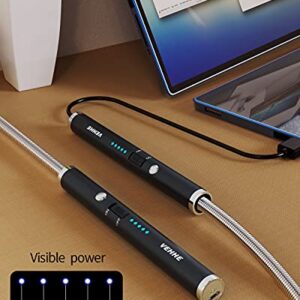 VEHHE Candle Lighter, Electric Rechargeable Arc Lighter with LED Battery Display Long Flexible Neck USB Lighter for Light Candles Gas Stoves Camping Barbecue