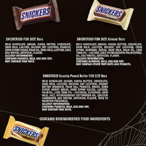 SNICKERS Original, Peanut Butter & Almond Fun Size Milk Chocolate Candy Bars Variety Assortment, Party Size, 24.02 Oz Bulk Bag