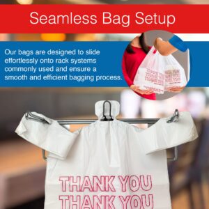 Reli. Plastic Bags Thank You (1050 Count) | White Grocery Bags, Plastic Shopping Bags with Handles