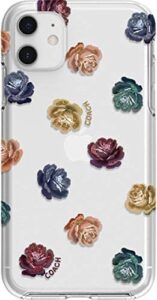 coach - dreamy peony protective case for apple iphone 11 - clear/rainbow/glitter (clear/rainbow/glitter, iphone 11)