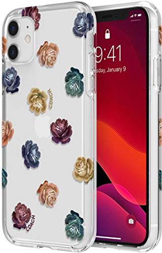 Coach - Dreamy Peony Protective Case for Apple iPhone 11 - Clear/Rainbow/Glitter (Clear/Rainbow/Glitter, iPhone 11)