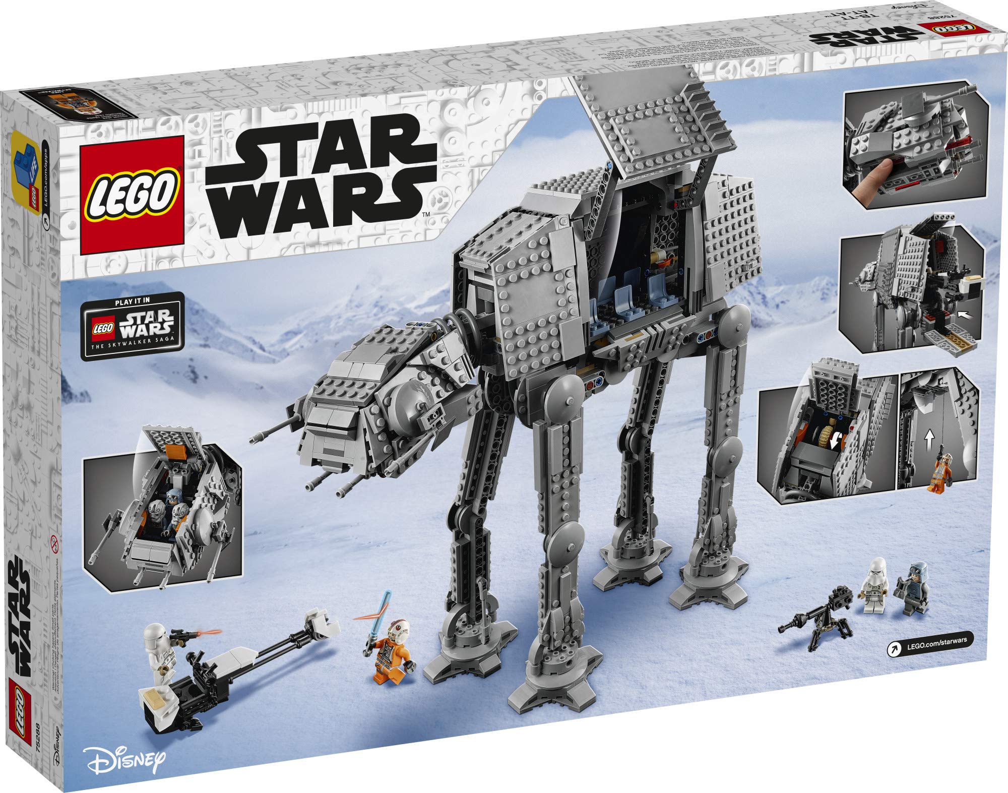 LEGO Star Wars AT-AT Walker 75288 Building Toy, 40th Anniversary Collectible Figure Set, Room Décor, Gift Idea for Kids, Boys & Girls with 6 Minifigures