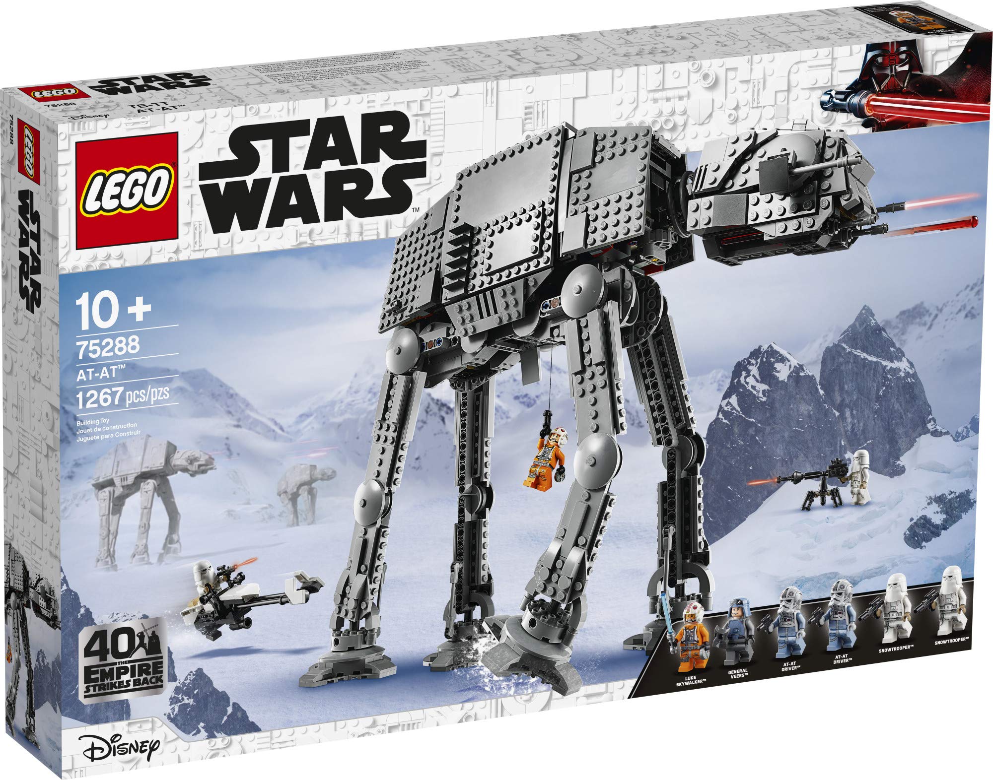 LEGO Star Wars AT-AT Walker 75288 Building Toy, 40th Anniversary Collectible Figure Set, Room Décor, Gift Idea for Kids, Boys & Girls with 6 Minifigures