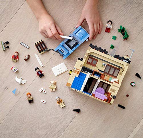 LEGO Harry Potter 4 Privet Drive 75968 House and Ford Anglia Flying Car Toy, Wizarding World Gifts for Kids, Girls & Boys with Harry Potter, Ron Weasley, Dursley Family, and Dobby Minifigures