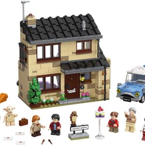 LEGO Harry Potter 4 Privet Drive 75968 House and Ford Anglia Flying Car Toy, Wizarding World Gifts for Kids, Girls & Boys with Harry Potter, Ron Weasley, Dursley Family, and Dobby Minifigures