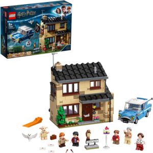 LEGO Harry Potter 4 Privet Drive 75968 House and Ford Anglia Flying Car Toy, Wizarding World Gifts for Kids, Girls & Boys with Harry Potter, Ron Weasley, Dursley Family, and Dobby Minifigures