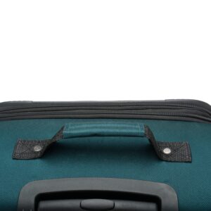 U.S. Traveler Aviron Bay Expandable Softside Luggage with Spinner Wheels, Teal, 30-Inch, US08125E31