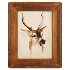 icheesday 6x8 wood picture frames, rustic photo frame with real glass front,wall hanging and tabletop standing,vertical or horizontal display (brown)