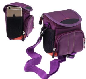 navitech purple portable camera shoulder bag compatible with the olympus pen‑f camera