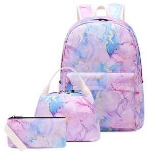 pawsky waterproof school backpack for girls and women laptop backpack daypack college school bookbag with lunch box and pencil case