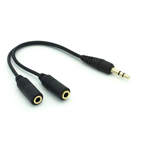 Headphones Splitter 3.5mm Earphone Adapter Dual Headset Port for Droid Turbo Phone, Audio Jack Adaptor Compatible with Motorola Droid Turbo