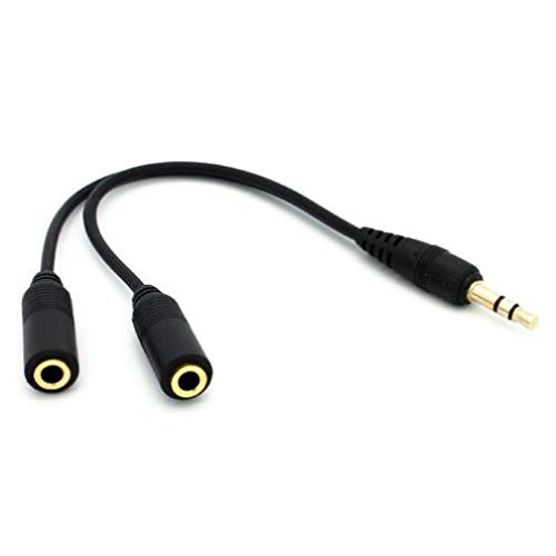 Headphones Splitter 3.5mm Earphone Adapter Dual Headset Port for Droid Turbo Phone, Audio Jack Adaptor Compatible with Motorola Droid Turbo