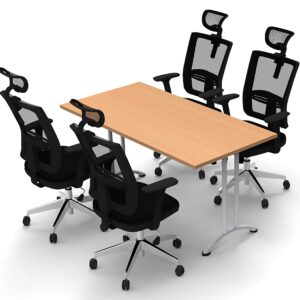 4 Person Meeting Office Table Model 6382 1 piece Conference Meeting Seminar Table Color Beech (Seating NOT included)