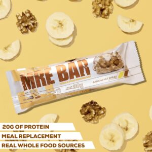 REDCON1 MRE Protein Bar, Chocolate Chip Cookie Dough - Contains MCT Oil + 20g of Whole Food Protein - Easily Digestible, Macro Balanced Low Sugar Meal Replacement Bar (12 Bars)