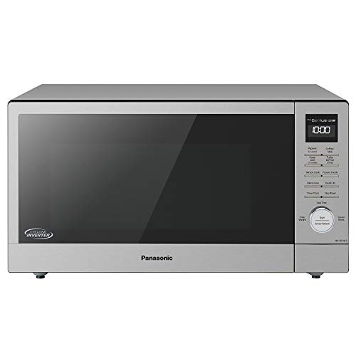 Panasonic NN-SD78LS 1.6 cu.ft Cyclonic Inverter Countertop Microwave Oven 1250Watt Power with Genius Sensor Cooking, cft, 19.44"D x 21.88"W x 11.94"H,Stainless Steel