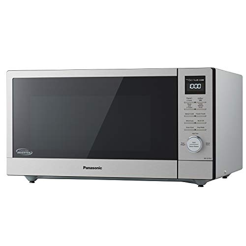 Panasonic NN-SD78LS 1.6 cu.ft Cyclonic Inverter Countertop Microwave Oven 1250Watt Power with Genius Sensor Cooking, cft, 19.44"D x 21.88"W x 11.94"H,Stainless Steel