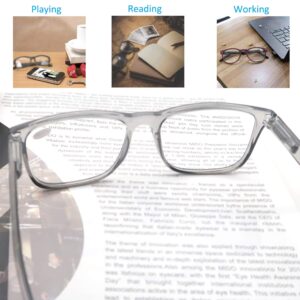 OLOMEE Reading Glasses 1.5 Oversized Large Square Men Readers 4 Pack,Lightweight Cheaters Glasses W/Comfortable Spring Hinges