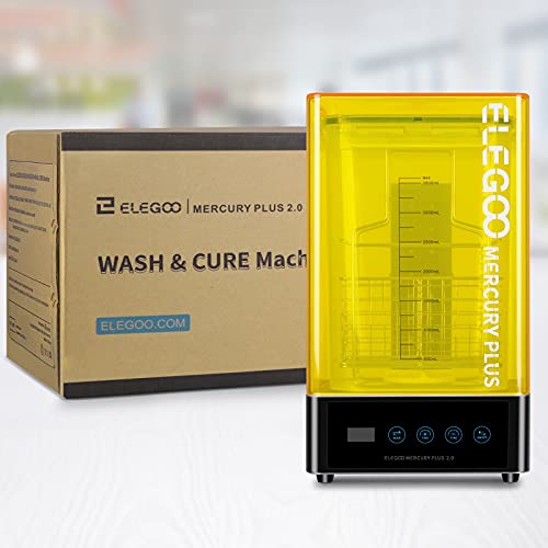 ELEGOO Mercury Plus 2.0 3D Printing Wash and Cure Station V2 for Mars Photon S Photon Mono LCD SLA DLP 3D Printer Models