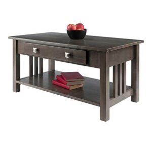 Winsome Wood Stafford Occasional Table, 18 H, Oyster Gray