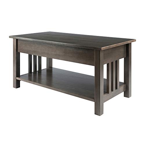 Winsome Wood Stafford Occasional Table, 18 H, Oyster Gray