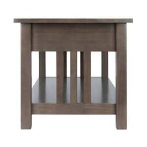 Winsome Wood Stafford Occasional Table, 18 H, Oyster Gray