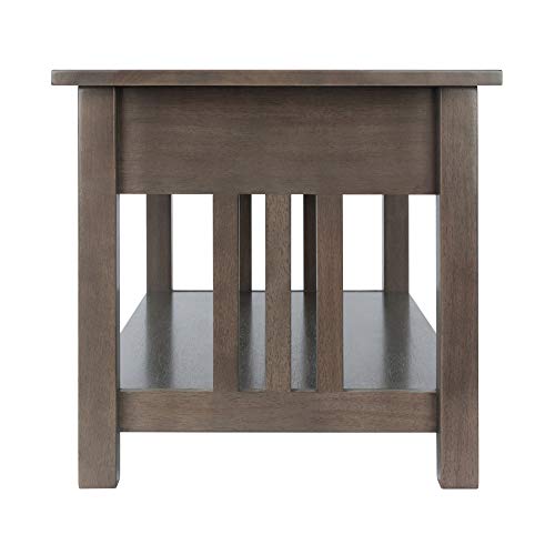 Winsome Wood Stafford Occasional Table, 18 H, Oyster Gray