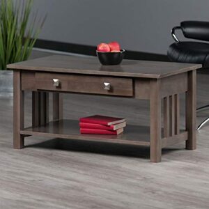 Winsome Wood Stafford Occasional Table, 18 H, Oyster Gray