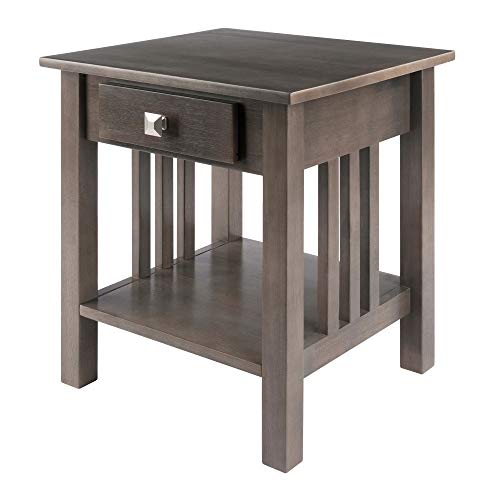 Winsome Stafford Occasional Table, Oyster Gray 19.92 x 18.98 x 22.05