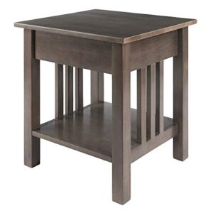 Winsome Stafford Occasional Table, Oyster Gray 19.92 x 18.98 x 22.05