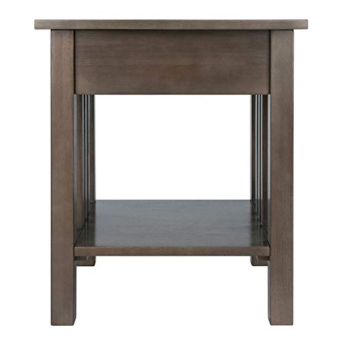 Winsome Stafford Occasional Table, Oyster Gray 19.92 x 18.98 x 22.05