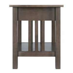 Winsome Stafford Occasional Table, Oyster Gray 19.92 x 18.98 x 22.05