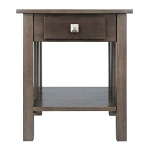 Winsome Stafford Occasional Table, Oyster Gray 19.92 x 18.98 x 22.05