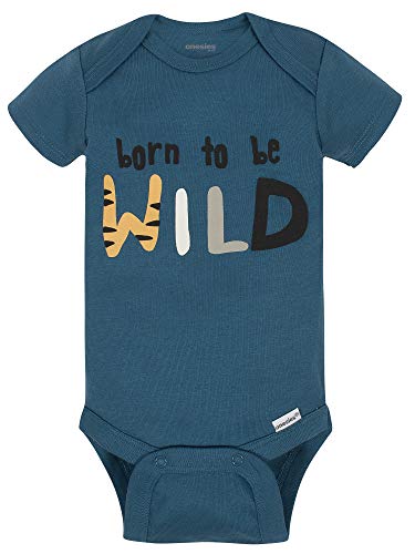 Onesies Brand Baby Boy's 8-Pack Short Sleeve Mix & Match Bodysuits, Dangerously Cute Tiger, 12 Months