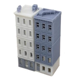 outland models railroad scenery downtown apartment set white grey n scale 1:160