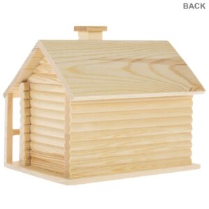 Woodpile Fun! Hobby Lobby DIY Paintable Customizable Log Cabin Unfinished Wood Birdhouse for Kids and Adults