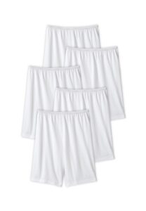 comfort choice women's plus size cotton boxer 5-pack - 10, white pack