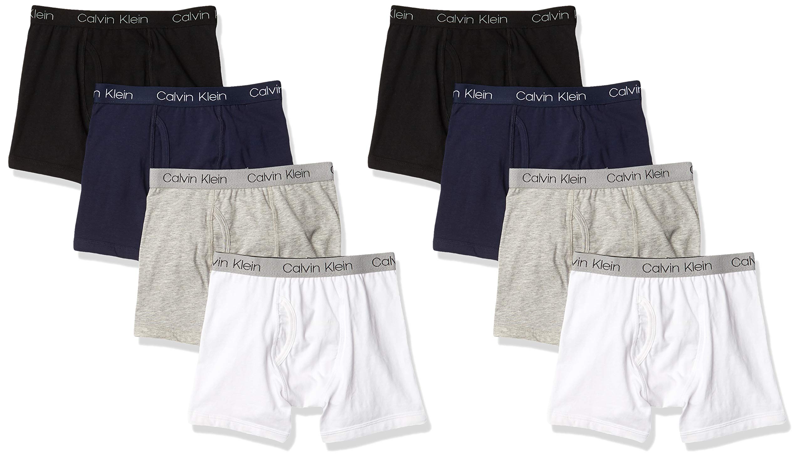 Calvin Klein Boys Underwear 8 Pack Boxer Briefs Value, Basic Pack, Medium