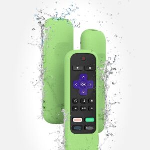 Roku Voice Remote Cover for Roku RC580,Select Series HD TV 2024,Stick 4k+,RCA1R 2022,RCAL7R Remote Shockproof Silicone Protective Case for Streaming Stick 4K with Remote Loop(Glow Green)