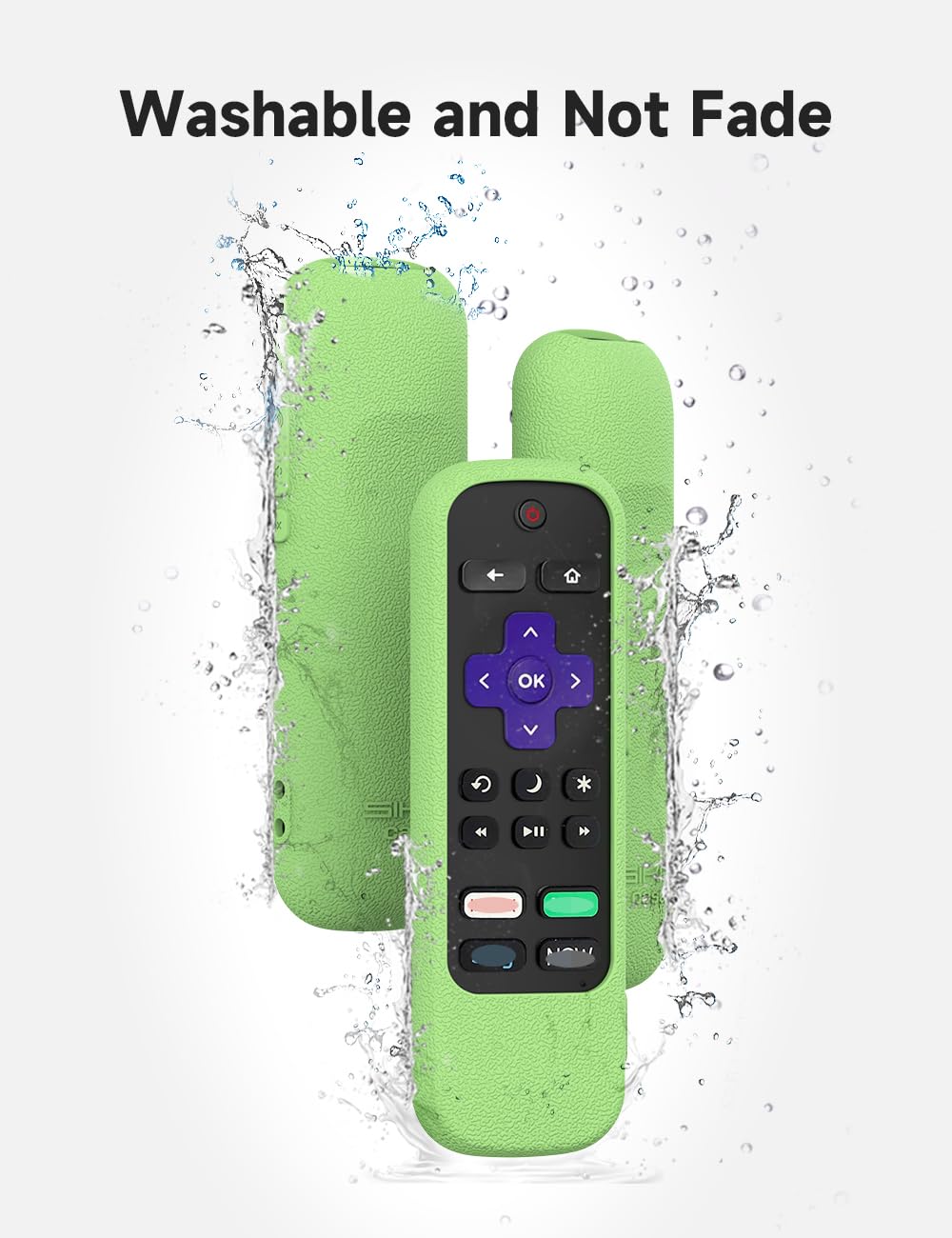 Roku Voice Remote Cover for Roku RC580,Select Series HD TV 2024,Stick 4k+,RCA1R 2022,RCAL7R Remote Shockproof Silicone Protective Case for Streaming Stick 4K with Remote Loop(Glow Green)