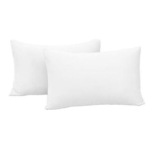 2-pack jersey knit pillow cases standard/queen - ultra soft t-shirt like white pillowcases microfiber blend - envelope closure queen or standard size set of 2, white