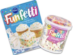 pillsbury funfetti premium cake & cupcake mix with frosting bundle (unicorn vanilla)