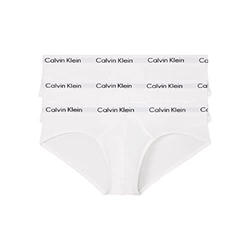 Calvin Klein Men's Cotton Stretch 3-Pack Brief, 3 White, L