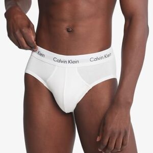 Calvin Klein Men's Cotton Stretch 3-Pack Brief, 3 White, L