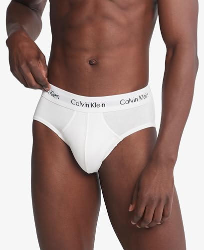 Calvin Klein Men's Cotton Stretch 3-Pack Brief, 3 White, L