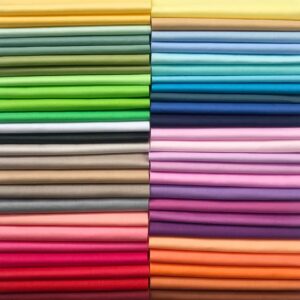 misscrafts 50pcs top cotton craft fabric bundle squares fat quarters quilting fabric pure colour for sewing crafting patchwork diy scrapbooking (20x20cm)