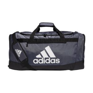 adidas unisex defender 4 large duffel bag, team onix grey, one size